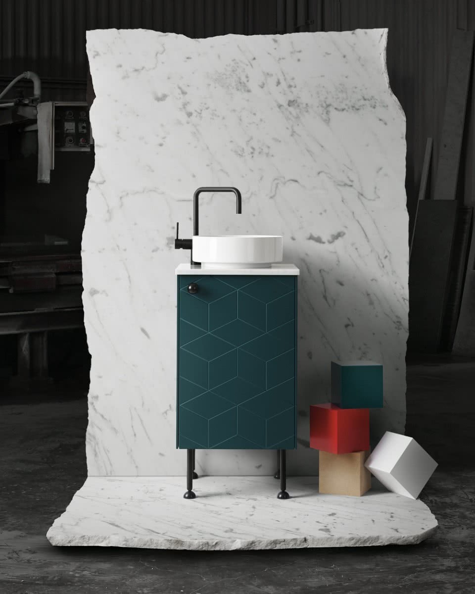 Mixer tap RHYTHM in stainless, lacquered steel in white or black ...